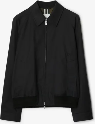 Burberry Veste Harrington en gabardine, Size: 44