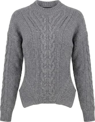 Dondup Femme, Pulls, Gris, Taille: 40 FR Pull col rond