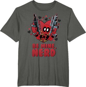 MARVEL Deadpool Be Mine Nerd Valentines Day T-Shirt