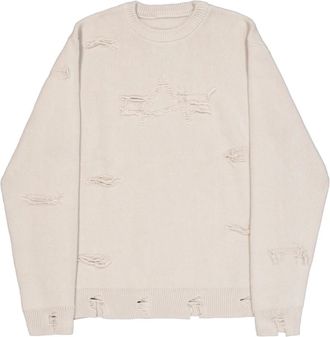 Alpha Industries Homme, Pulls, Beige, Taille: XL Distressed Logo SweaT-shirt