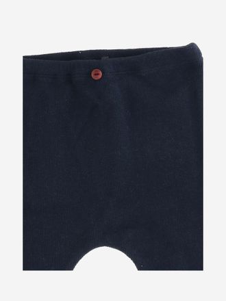 1+ in the family Boys Ribbed Pants Stretch Cotton Blend Blue Trousers