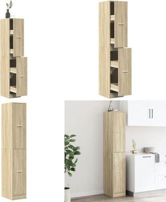 vidaXL Armoire dapothicaire ch&ecirc;ne sonoma bois ding&eacute;nierie - Armoire &agrave; pharmacie - Armoire de rangement
