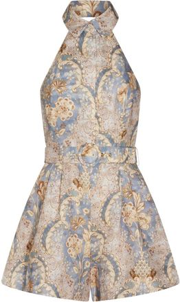 Zimmermann combinaison Daylight &agrave; taille ceintur&eacute;e - Bleu