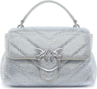 Pinko Mini Love Lady Schultertasche - Silber