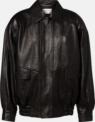 Saint Laurent Veste blouson en cuir