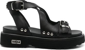Cult sandales en cuir 35 mm - Noir