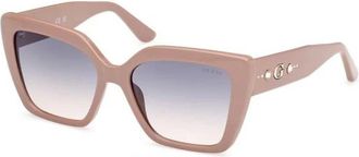 Guess Femme, Accessoires, Beige, Taille: ONE Size Resin Frame Stylish Lunettes de soleil