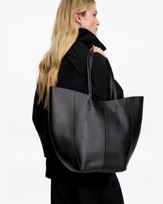 Arket Tragetasche Aus Leder -Schwarz