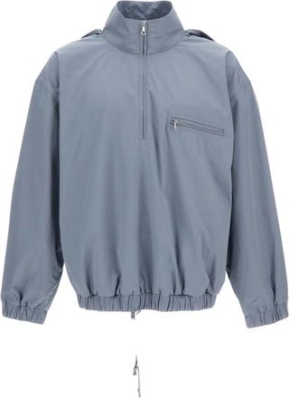 Rier Homme, Vestes, Bleu, Taille: S Veste en coton avec capuche amovible