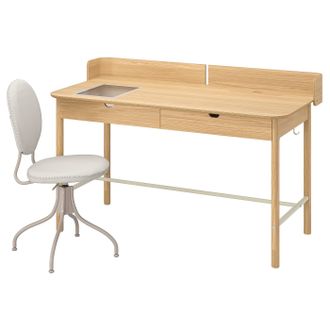 IKEA RIDSP&Ouml; / BJ&Ouml;RKBERGET Schreibtisch und Stuhl