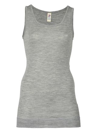 Engel Natur Damen Longshirt, Wolle und Seide, 2 Farben (42/44, Hellgrau Melange)