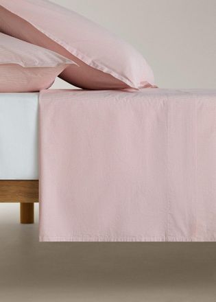 Mango Drap plat coton fil teint lit 135/140 cm pamplemousse - Home - Lit 135/140 cm - MANGO HOME