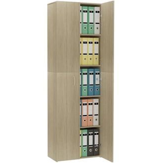 vidaXL B&uuml;roschrank Sonoma-Eiche 60x32x190 cm Holzwerkstoff Vidaxl