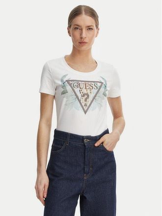 Guess T-Shirt W6GI12 K3027 Wei&szlig; Regular Fit