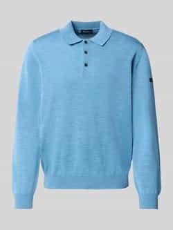 Maerz Strickpullover mit Polokragen und Knopfleiste