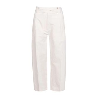 Moncler Genius 1952 G&uuml;rtel Cropped Hose - - Trousers - Damen - Beige - 2XS