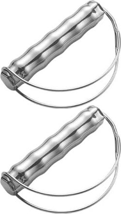 Beaupretty Lot de 2 Poign&eacute;es Porte-Paquet d&Eacute;picerie en Acier Inoxydable Support Jusqu&agrave; 25 Kg Poign&eacute;e Ergonomique Confortable Solution R&eacute;utilisable pour Transport