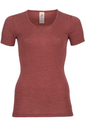 Engel Natur, Damen Unterhemd Kurzarm, 70% Wolle (kbT), 30% Seide (42-44, Kupfer)
