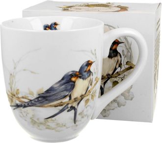 Duo World of Birds XXL Becher 1000 ml BARN SWALLOW (Rauchschwalbe) New Bone China Porzellan