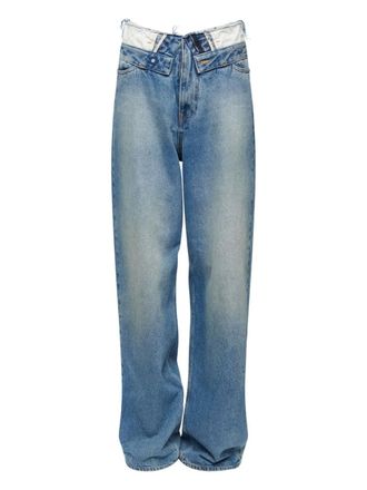 Maison Margiela pantalon skinny en velours - Bleu
