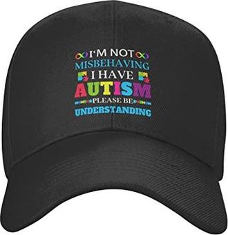 Generic Femme Homme Casquette Baseball Je suis Autiste, sil Vous Pla&icirc;t, Comprenez La Sensibilisation &Agrave; lAutisme Chapeaux Pare-Soleil R&eacute;glable Casquette De Bas