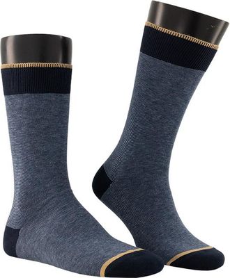 Boggi Milano Herren Socken blau Baumwolle meliert