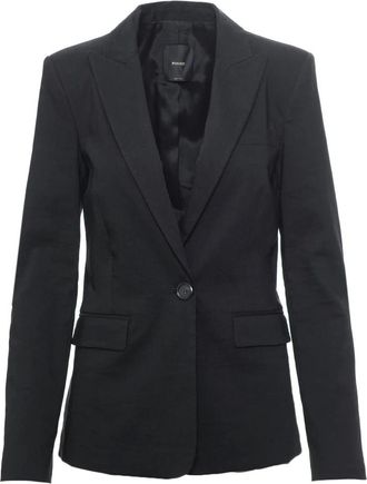 Pinko Pinko, Femme, Vestes, Noir, Taille: 40 FR Equilibrato Blazer