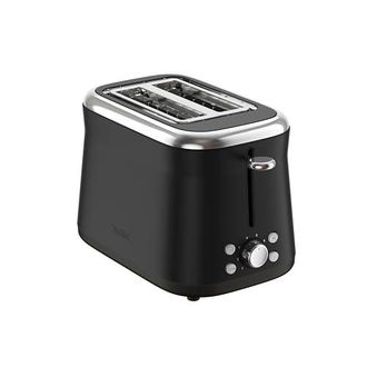 T-fal Collection Doppelschlitz-Toaster, extra hoher Hebel, 8 Br&auml;unungsstufen, 4 Funktionen, breite Schlitze, abnehmbare Kr&uuml;melschublade, Retro-Edelstahl-Opt