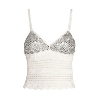 Genny Femme, Blouses et Chemises, Blanc, Taille: 42 FR Textured Top