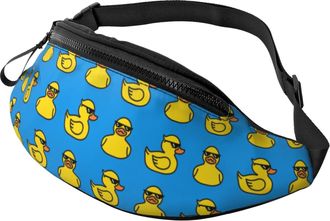 Generic Handytasche Tasche Mode Schultertaschen Niedliche Cartoon-Ente Mit Brille_A Verstellbarer G&uuml;rteltasche F&uuml;r Running Spazieren Camping 14X35Cm