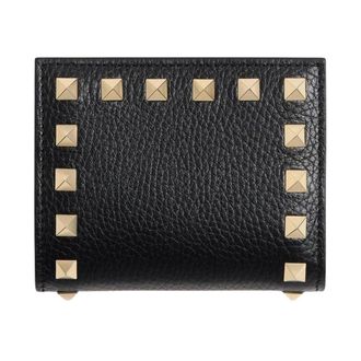 Valentino Garavani Femme, Accessoires, Noir, Taille: ONE Size Portafoglio Continental Piccolo Rockstud