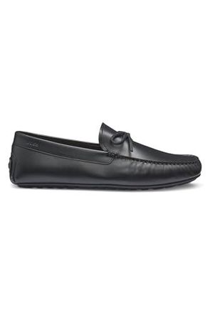 BOSS Hommes Noel Mocc Mocassins Driver en Cuir avec noeud