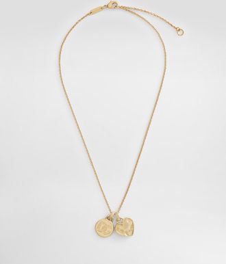 Dolce & Gabbana Necklace With Heart Charm And Logo Medal - Frau Bijoux Gold Metall Onesize