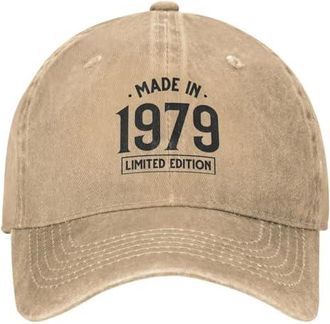 Generic Casquette dHomme, Casquette Vintage fabriqu&eacute;e en 1979, Cadeaux dAnniversaire Grand-p&egrave;re Papa y2k Unisex pour Adolescents et Casquettes Hip-hop, cr&egrave;me 