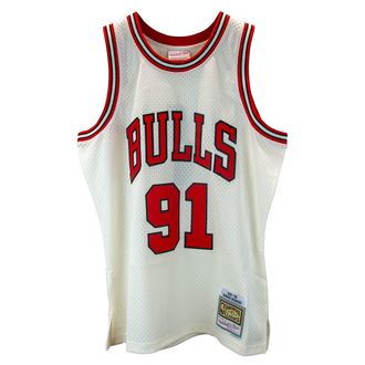 Mitchell & Ness NBA Off White Team Color Swingman Jersey Trikot Chicago Bulls - Dennis Rodman, M