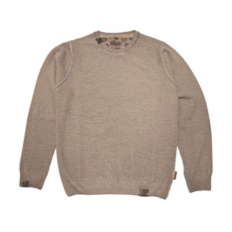 Bob Brauner Rundhals Wollpullover - - Knitwear - Herren - Braun - XL