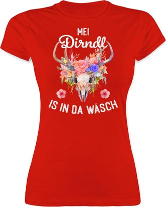 Shirtracer Shirt Damen - Kompatibel mit Oktoberfest - Ersatz Dirndl Der Wille Z&auml;hlt - XXL - Rot - trachtenshirt Hirsch Trachten t Shirts bayrische geweih Tshirt 