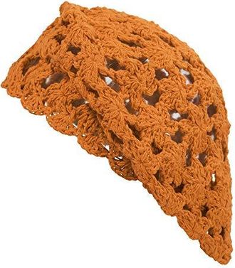 ZLYC Bonnet d&eacute;t&eacute; en Coton pour Femme - L&eacute;ger - R&eacute;tro - Fait &agrave; la Main, Bronze., Taille Unique