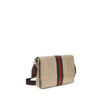Gucci Web Stripe Shoulder Bag - Beige