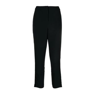 Federica Tosi Sartoriale Kn&ouml;chellange Hose mit Satin-Finish - - Trousers - Damen - Schwarzk - L