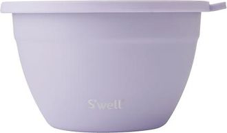 Swell Salatsch&uuml;ssel-Set aus Edelstahl, 1,9 l, Lavendelfarbe, mit 60 ml Gew&uuml;rzbeh&auml;lter und abnehmbarer Schale zur Organisation, auslaufsicher, leicht zu rein