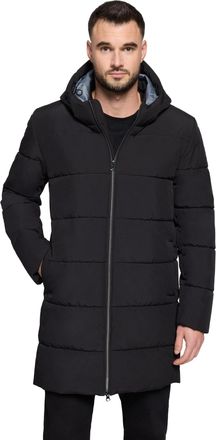 Voice leichte Winterjacke Herren mit Kapuze - Jacke, Wasserabweisend, Warmes Innenfutter, XXL, Black, Schwarz