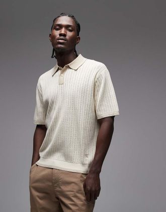 Paul Smith Polo molletonn&eacute; &agrave; manches courtes - Beige-Neutre