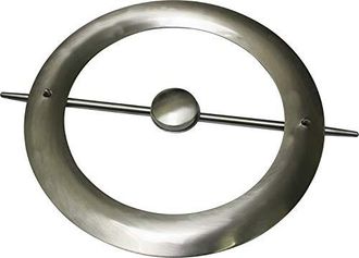 Gardinia Dekoring mit Stab und Magnet, Zum Drapieren von Gardinen und Vorhangstoffen, &Oslash; 18 cm, Metall, Edelstahl-Optik