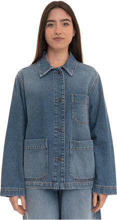 Max Mara Femme, Vestes, Bleu, Taille: 36 FR Straight Jacket