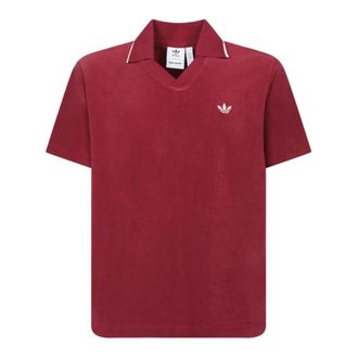 Wales Bonner Bordeaux Polo Retro Stil - - Tops - Herren - Rot - S