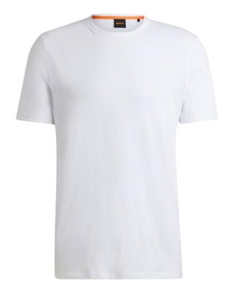 HUGO BOSS Leichtes T-Shirt mit gummiertem Logo-Schriftzug in