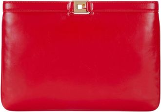 Elisabetta Franchi Femme, Sacs, Rouge, Taille: ONE Size Naplak Envelope Clutch