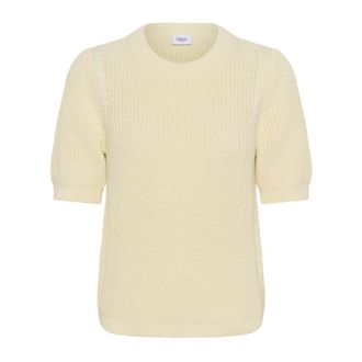 Saint Tropez Rundhals-Strickware - - Knitwear - Damen - Gelb - S
