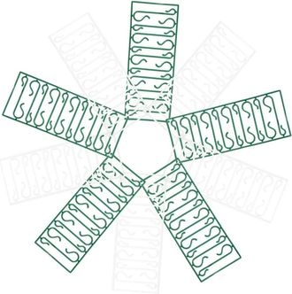 Cabilock 100 St&uuml;ck Kunststoff H&auml;ngehaken f&uuml;r Christbaumschmuck und Weihnachtsstr&uuml;mpfe Transparent Gr&uuml;n Mehrzweck Haken f&uuml;r Weihnachtsdeko Am Kamin und Tisch